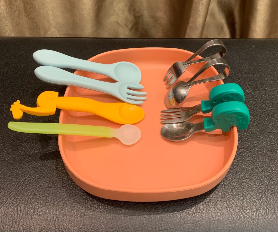 Phanpy silicone baby plate with cutlery, Babies & Kids, Nursing ...