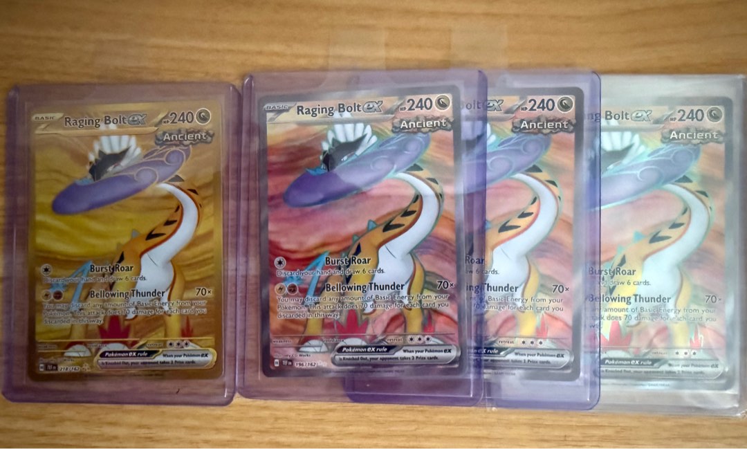 Pokemon TCG Temporal Forces Raging Bolt EX Full Art and Gold cards ...