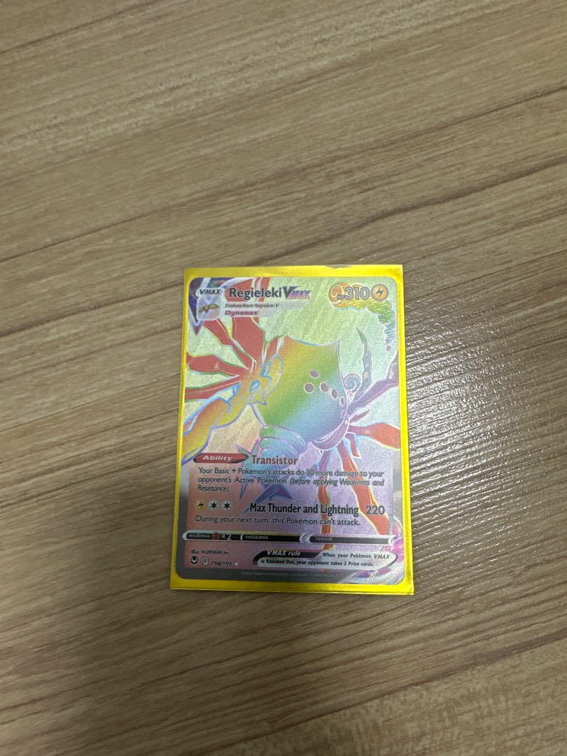 Regieleki VMAX Rainbow Rare Pokemon Card, Hobbies & Toys, Toys & Games ...