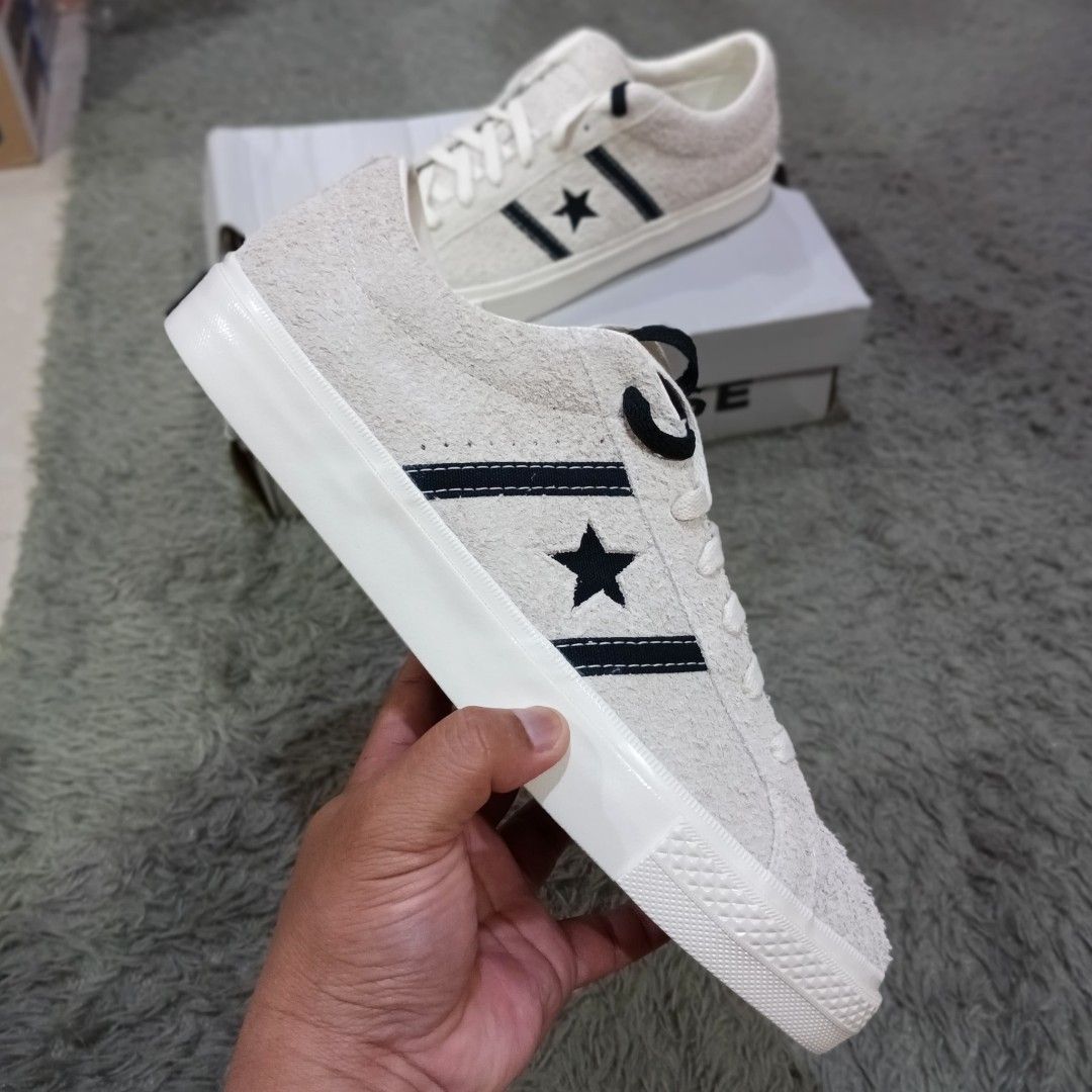 Resmi MAP Converse One star Academy Pro OX suede white egret BNIB ...