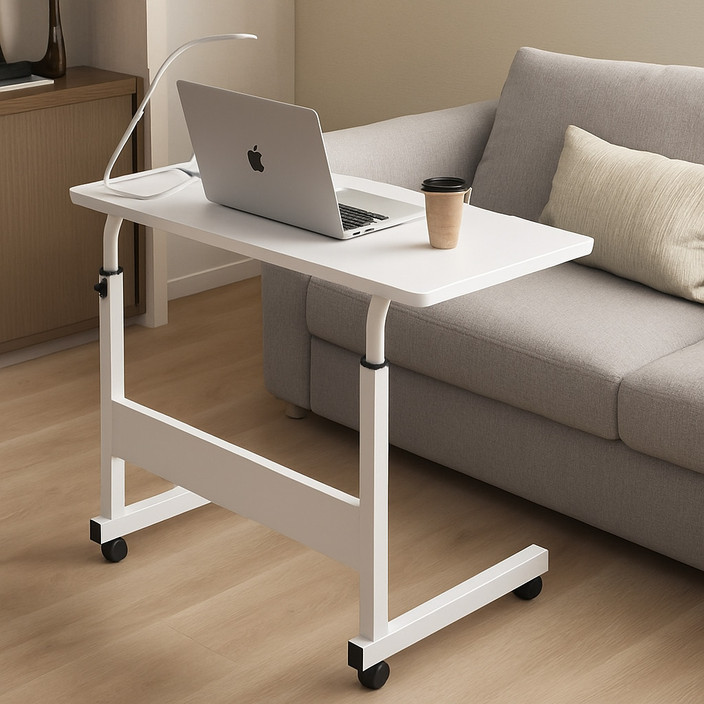 Rolling Laptop Table | Adjustable Work Table | Bedside Study Desk ...