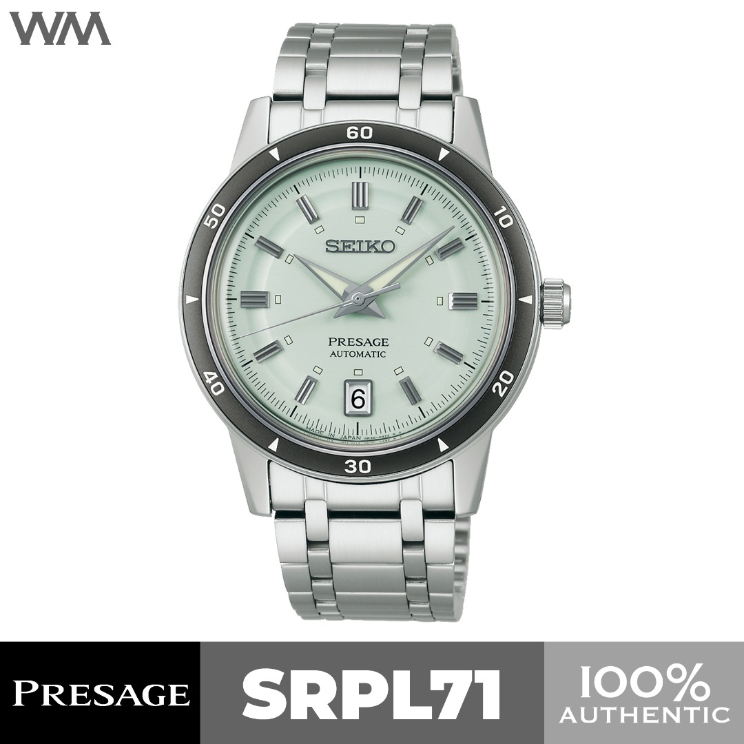 Seiko Presage Style60s Mint Ice Green Dial Automatic Watch SRPL71 ...