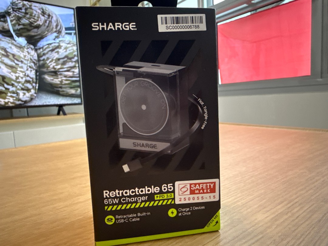 SHARGE Retractable 65W Charger, Mobile Phones & Gadgets, Mobile ...