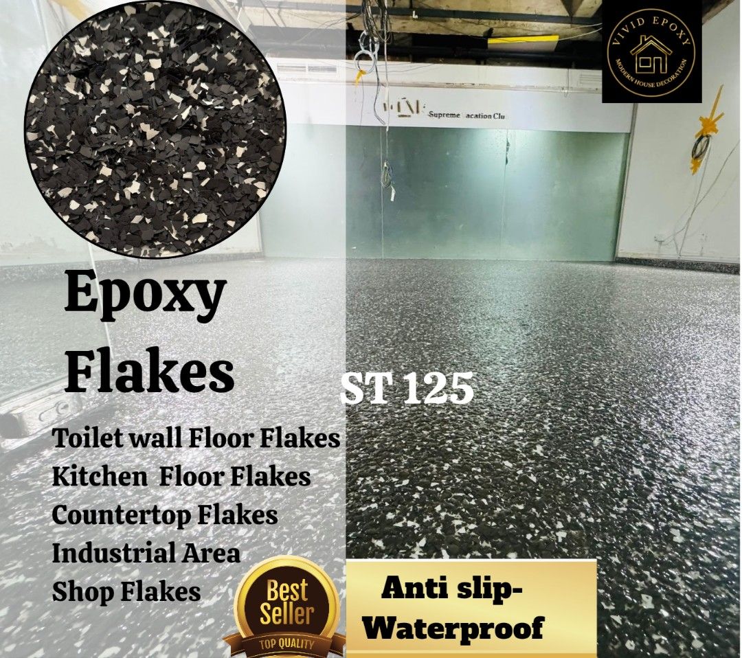 Shop Flakes/ Office Flakes/ Anti slip/ HDB, Condo house reno/ Toilet ...