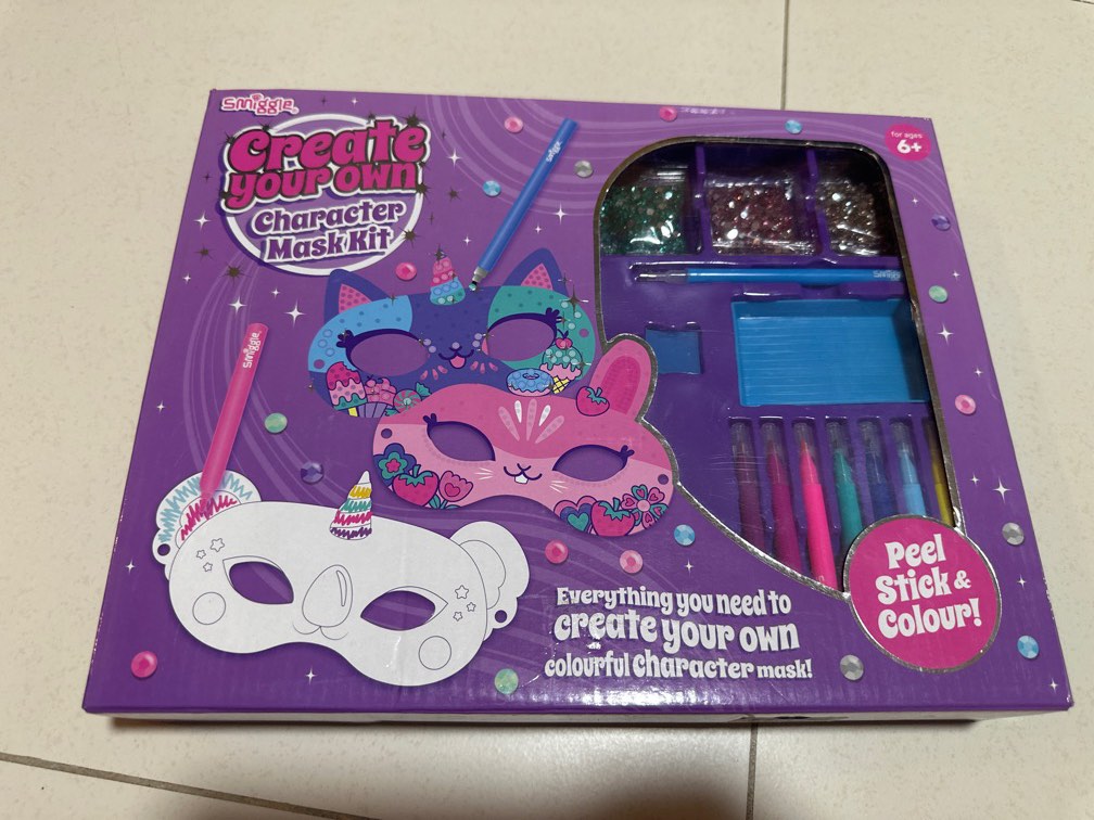 Smiggle Create your own character mask kit toy, Hobbies & Toys, Art ...