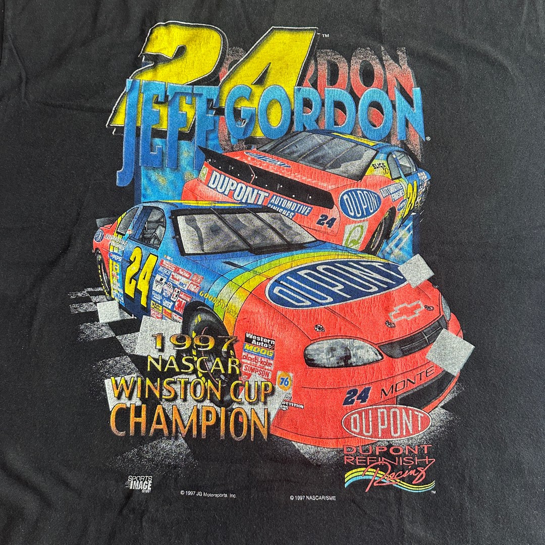 Vintage 1997 Single Stitch Nascar Jeff Gordan 24 Race Car Tee, Men's ...