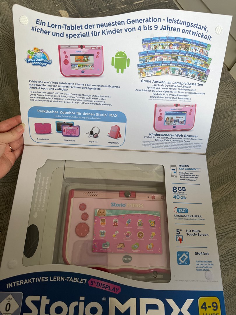 VTech Storio MAX 5" Display Interactive Learning Tablet, Hobbies & Toys ...