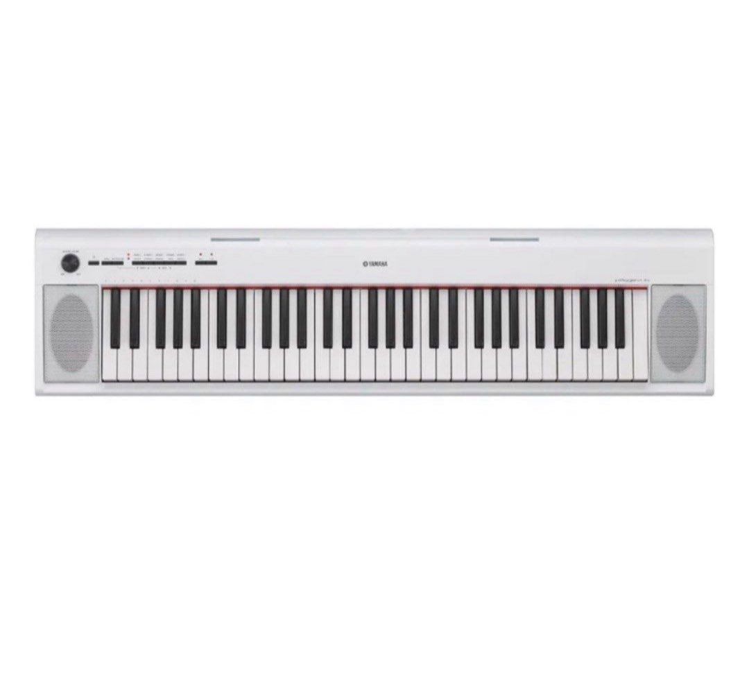 Yamaha NP-12 Piaggero 61-Key Portable Keyboard with Foot Pedal, White ...