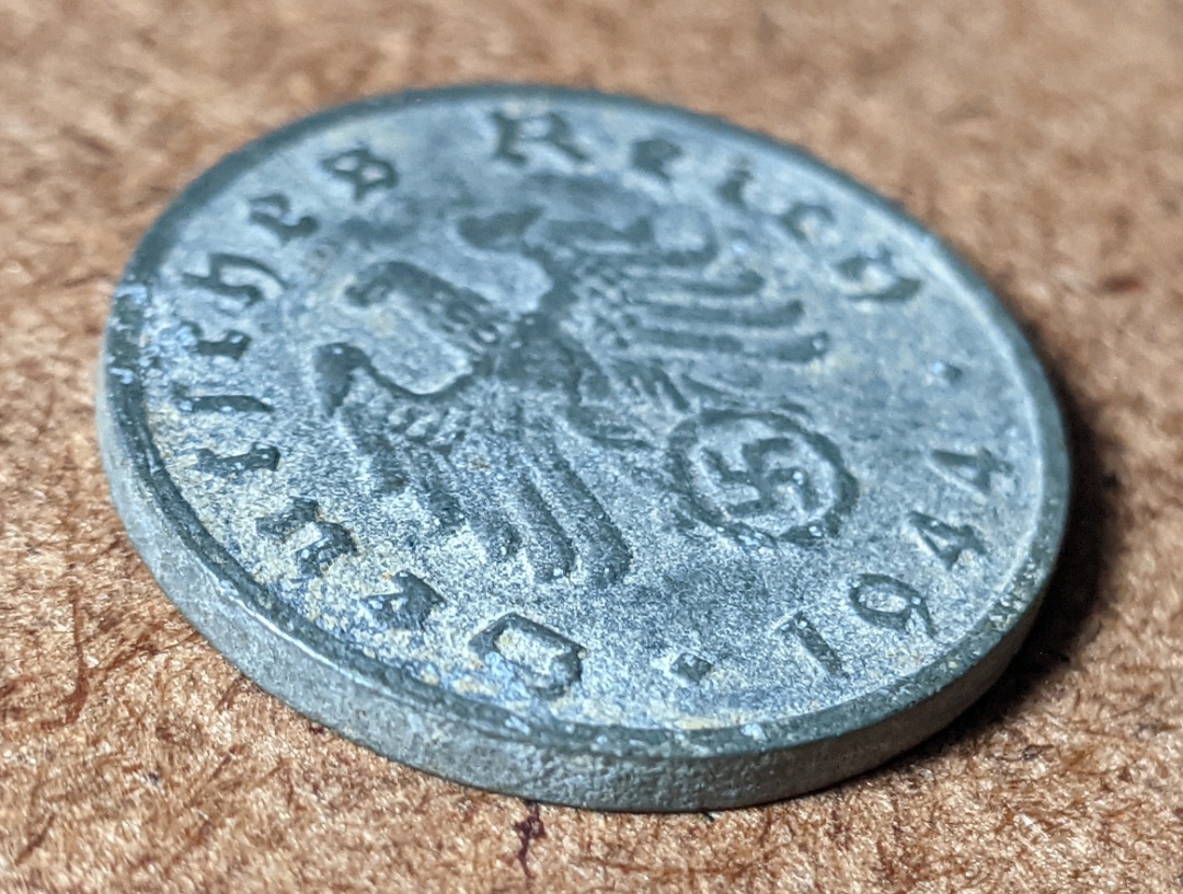 1944 Nazi Germany 1 Reichspfennig - old Third Reich coin from ww2 ...