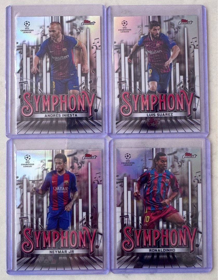 2024-25 Topps Finest Symphony FC Barcelona legends - Iniesta, Suarez ...