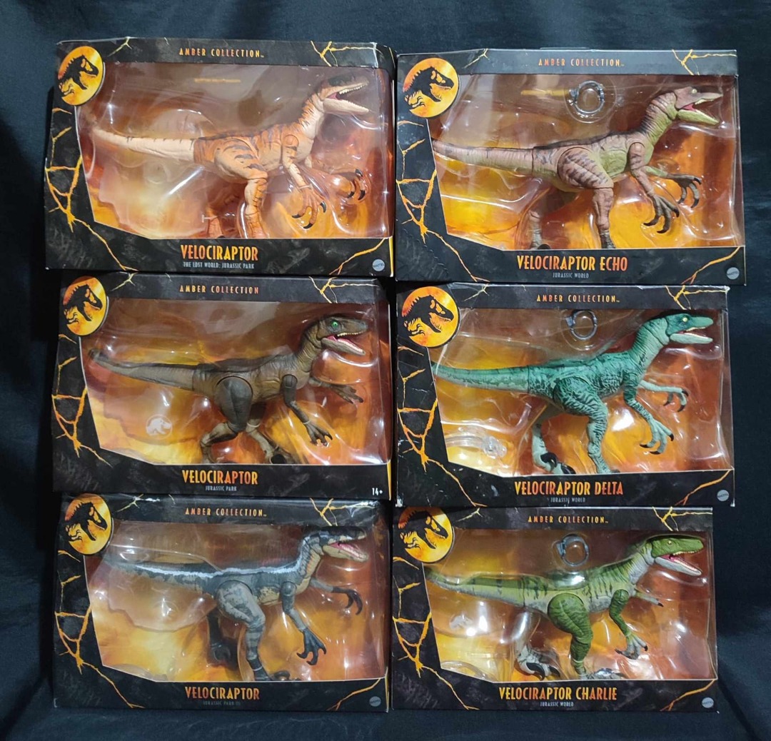 * CHECK DESCRIPTION FOR INDIVIDUAL PRICES * Jurassic Park Amber Collection Velociraptor / Raptor ...
