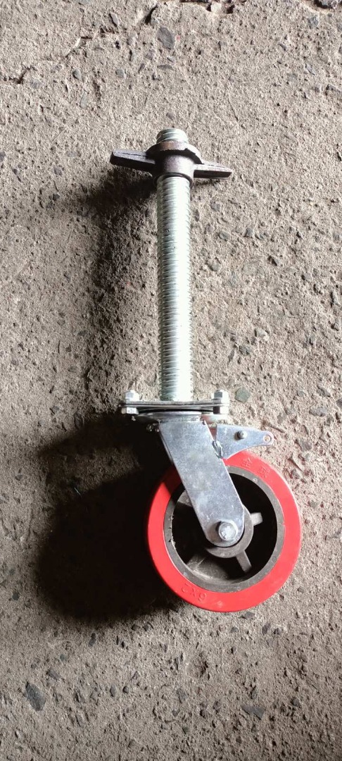 ADJUSTABLE CASTER WHEEL (6", rubberized w/ lock), Commercial ...