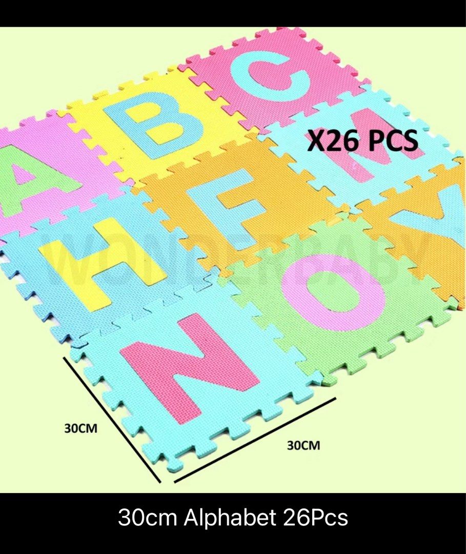 Alphabet Puzzle Mat - 26 Pieces, Babies & Kids, Infant Playtime on ...