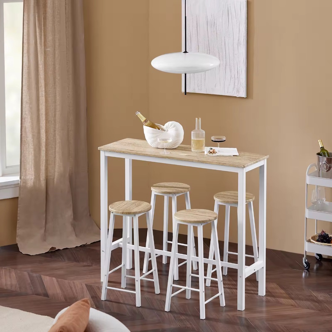 Bar Table With Stools Set | High Dining Bar Table Set | Kitchen Bar ...