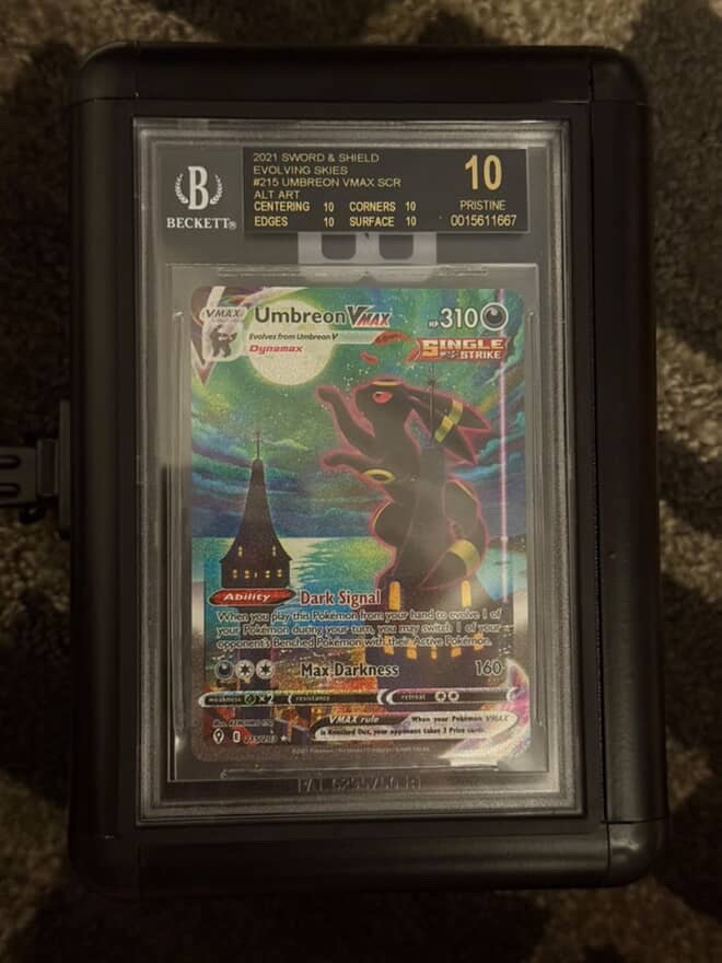 Bgs 10 Black label Umbreon vmax aa evolving skies pokemon cards not psa ...
