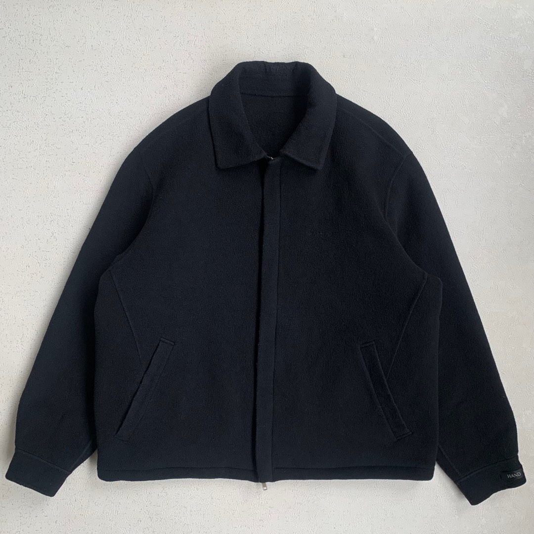 Double Zipper Boxy Wool Work jacket / jaket / Outer / Clean Look ...