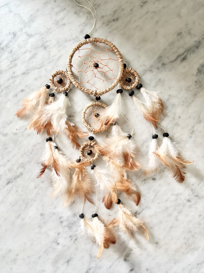 Brown Dream Catcher Macrame Kecil House Wall Decor Tribal Bohemian ...