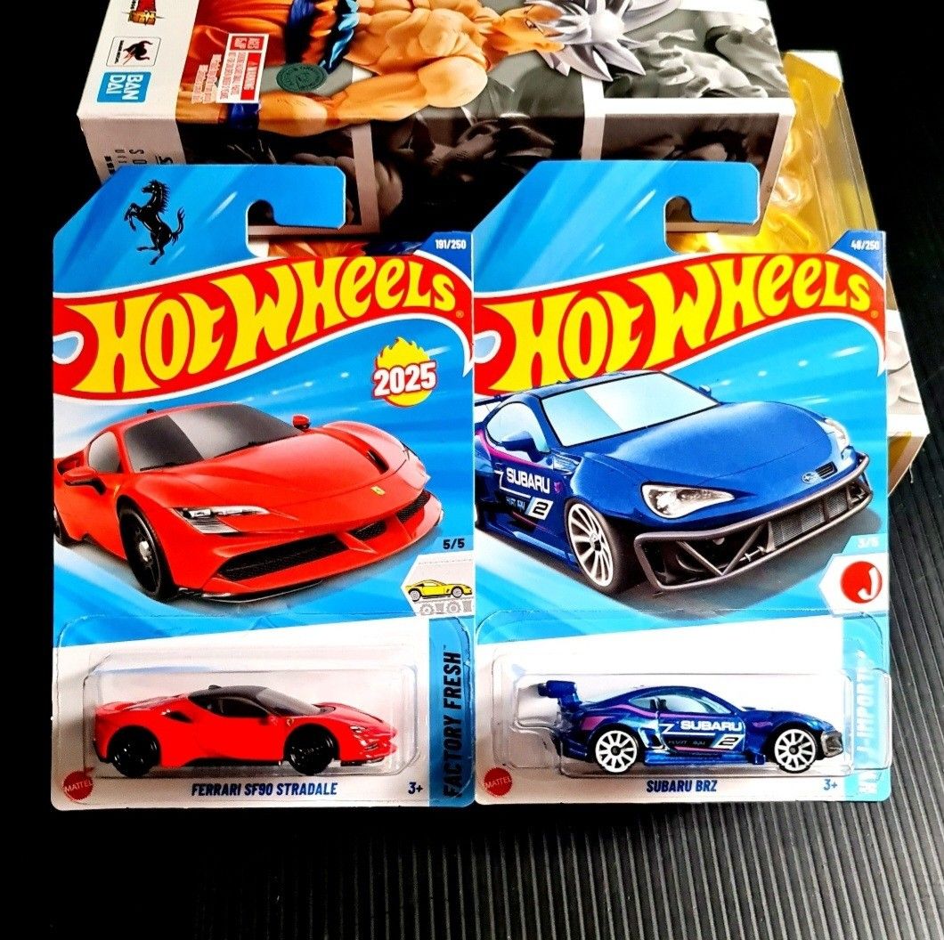 Hot Wheels Ferrari SF90 Stradale, Subaru BRZ Hotwheels Factory Fresh J ...