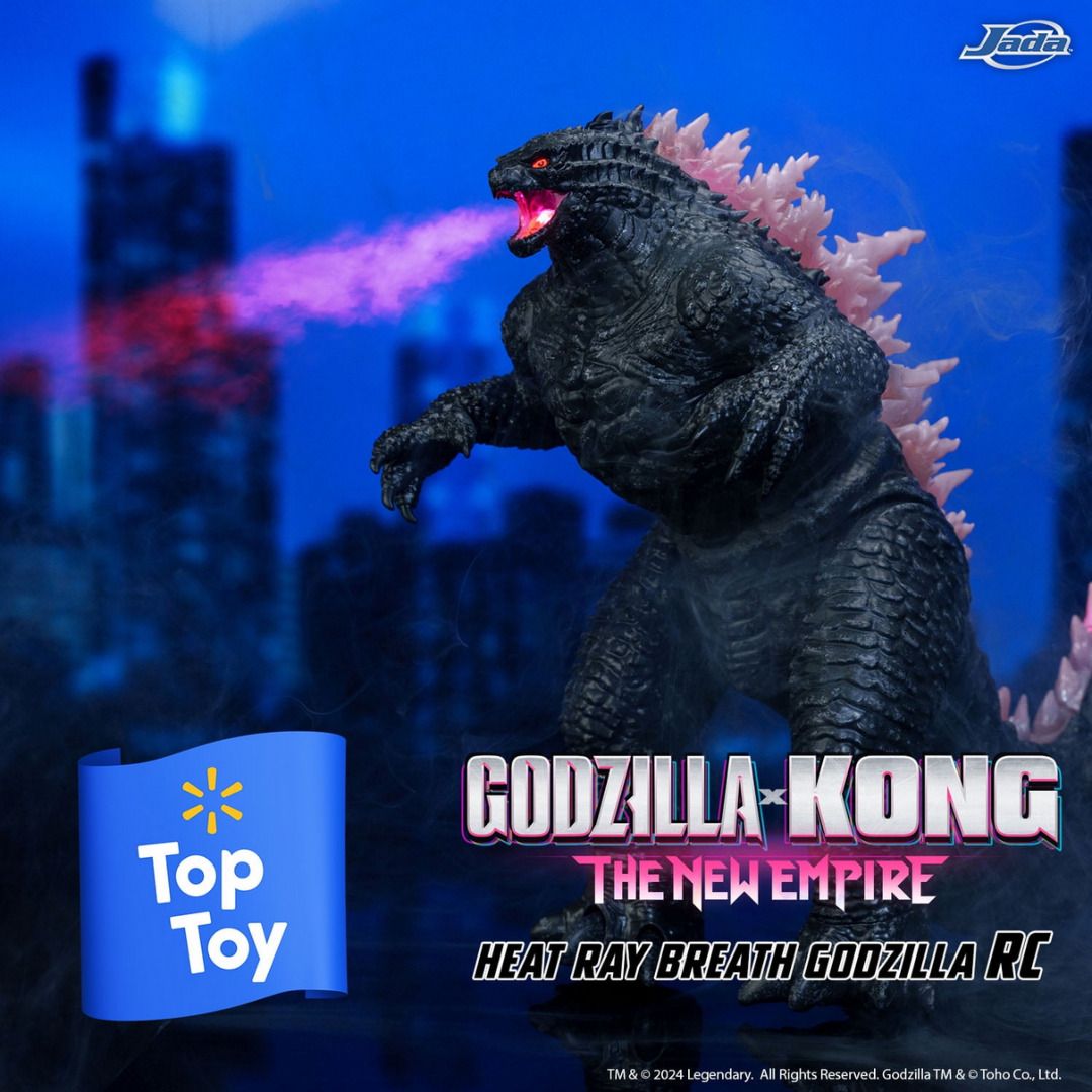 Jada Godzilla x Kong: Heat-Ray Breath Godzilla R/C Remote Control ...