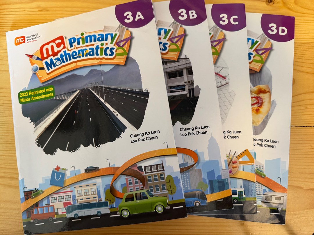 Marshall Cavendish Primary Mathematics 3A 3B 3C 3D, 興趣及遊戲, 書本 & 文具, 教科書 ...