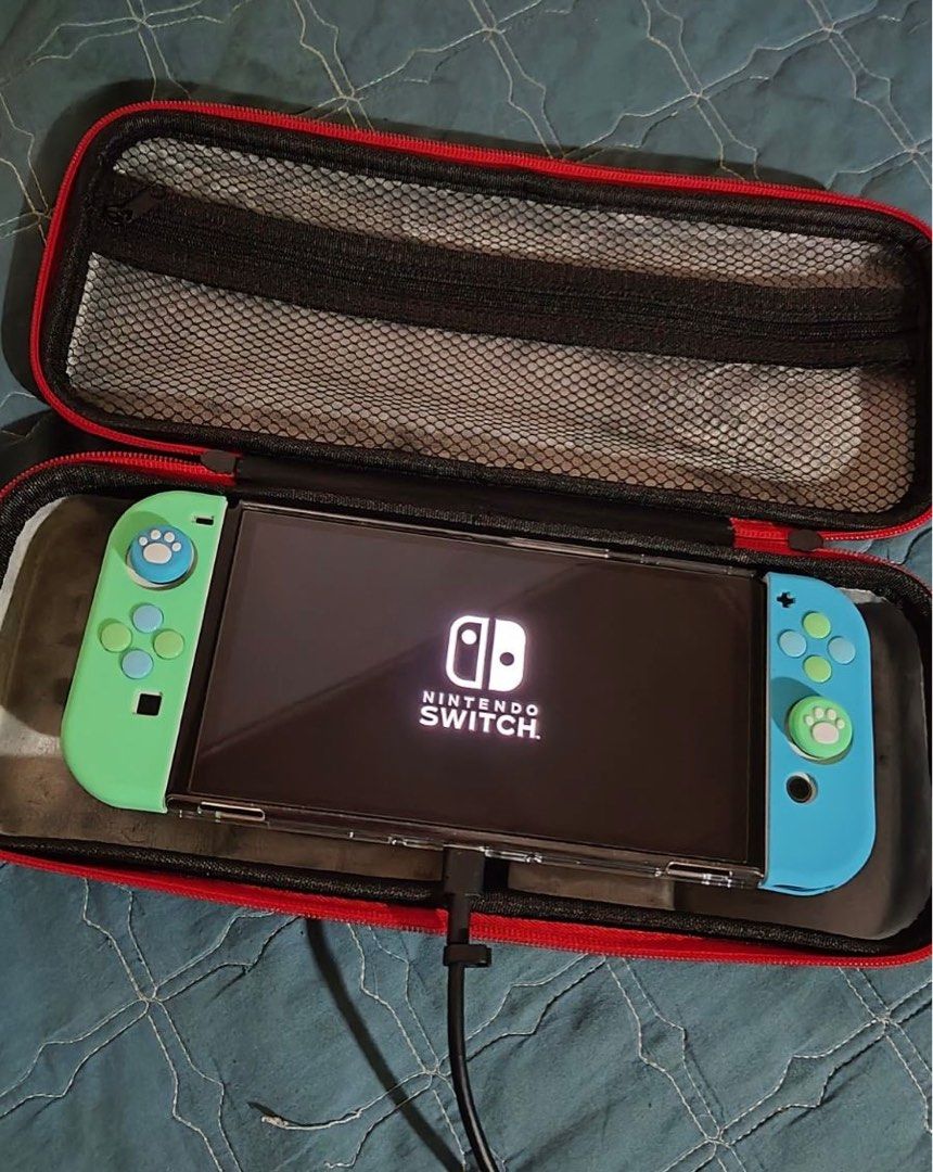 NINTENDO SWITCH Oled V2 White FREE 2 GAMES - Mario Kart 8 & NBA 2K23 ...