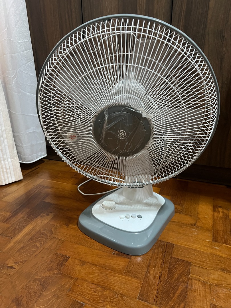 Nushi Table Fan - Grey Desk Fan/ Fan / Stand Fan, Furniture & Home ...