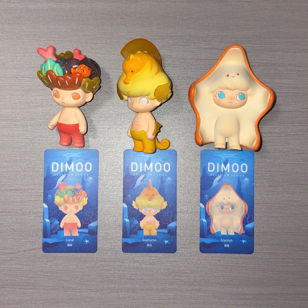 ️POPMART Dimoo Aquarium Series (Coral, Seahorse, Starfish), Hobbies ...