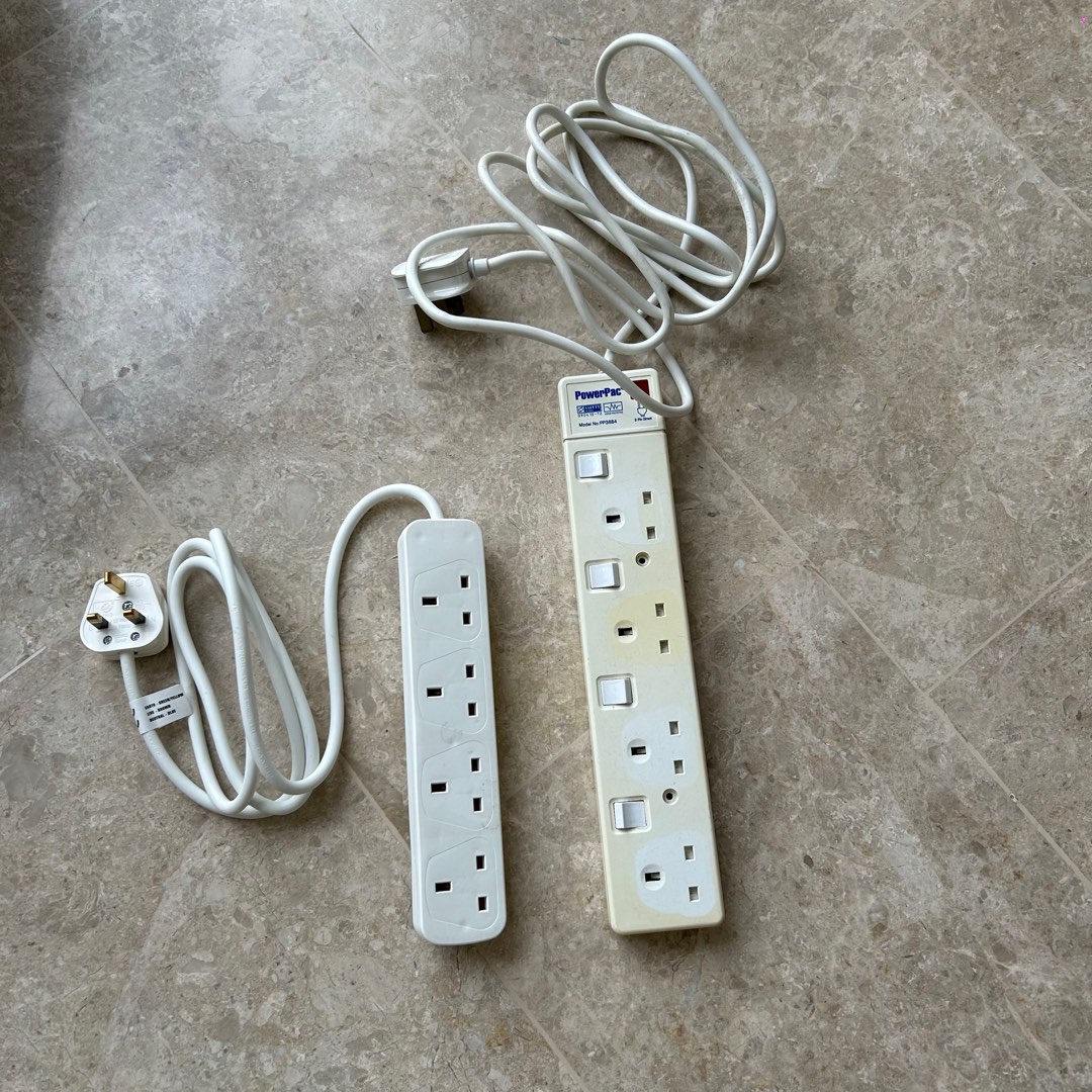 Power Strip Set with Cable Management Box power socket, TV & Home Appliances, Electrical ...