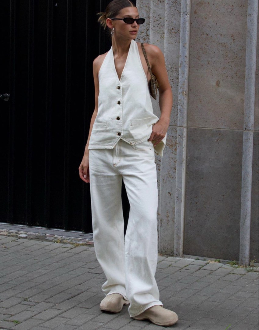 Princess Polly Lioness Top Model Jeans in Porcelain, Women's Fashion ...