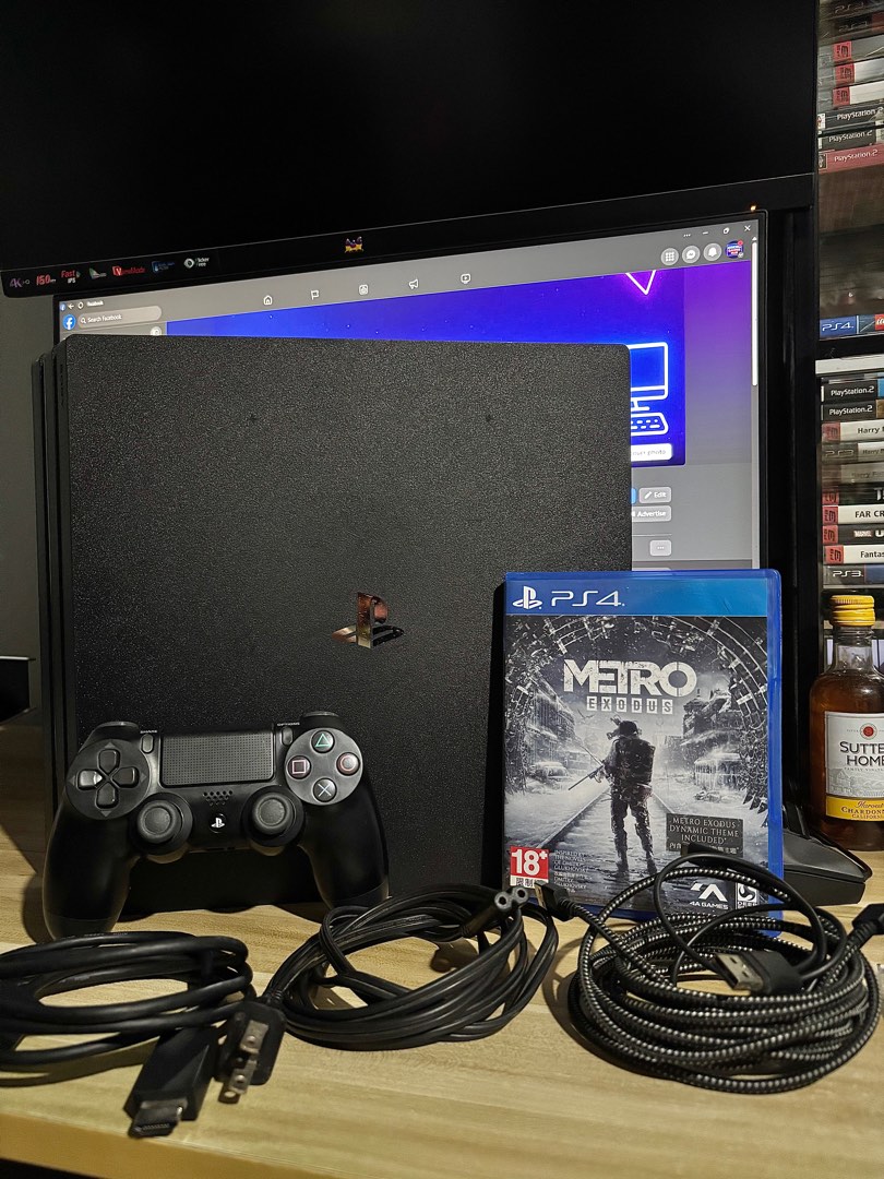 PS4 PRO Jet Black 1TB 4K HDR *FREE DELIVERY*, Video Gaming, Video Game ...