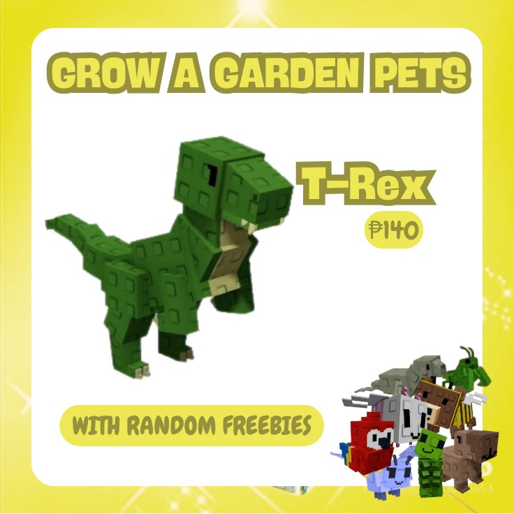 Roblox Grow A Garden Pets GAG / Trex T-Rex, Hobbies & Toys, Toys ...