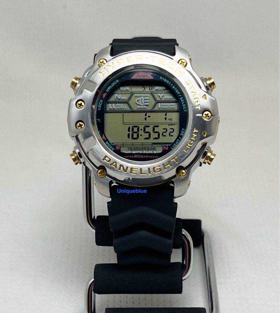 Seiko Alba Hyper Tech PaneLight Steel Case Retro (watch light non ...