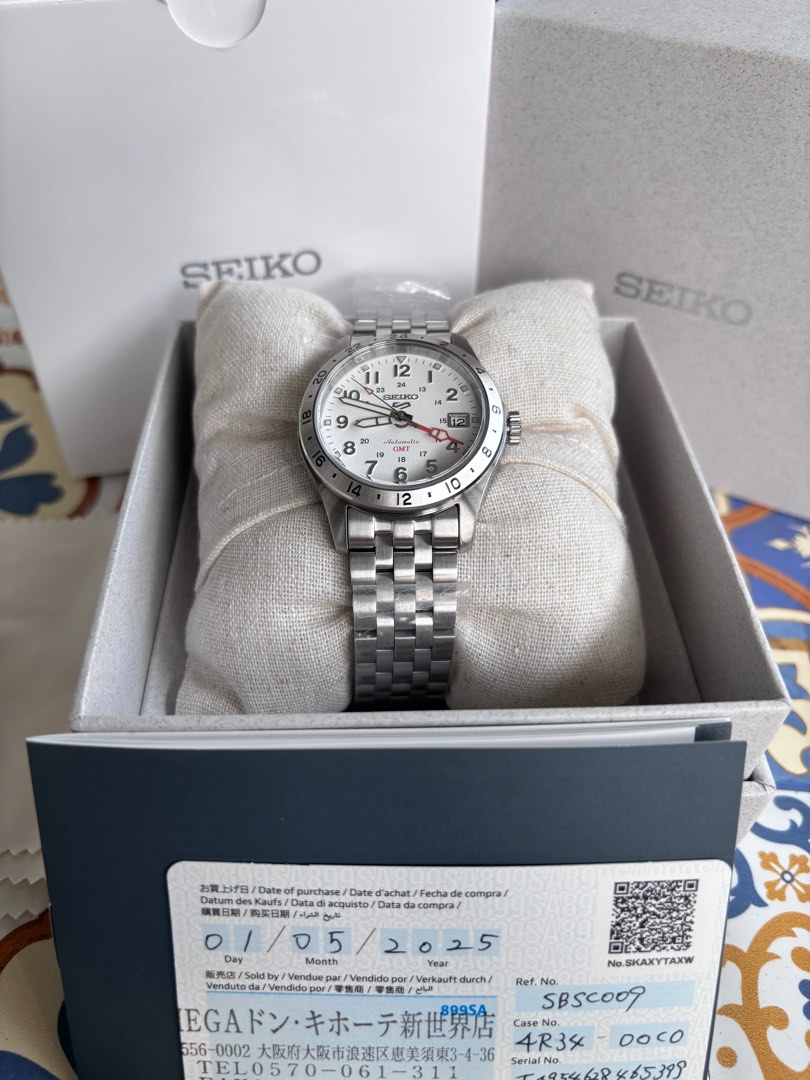 Seiko field GMT SBSC009 JDM, Men's Fashion, Watches & Accessories ...