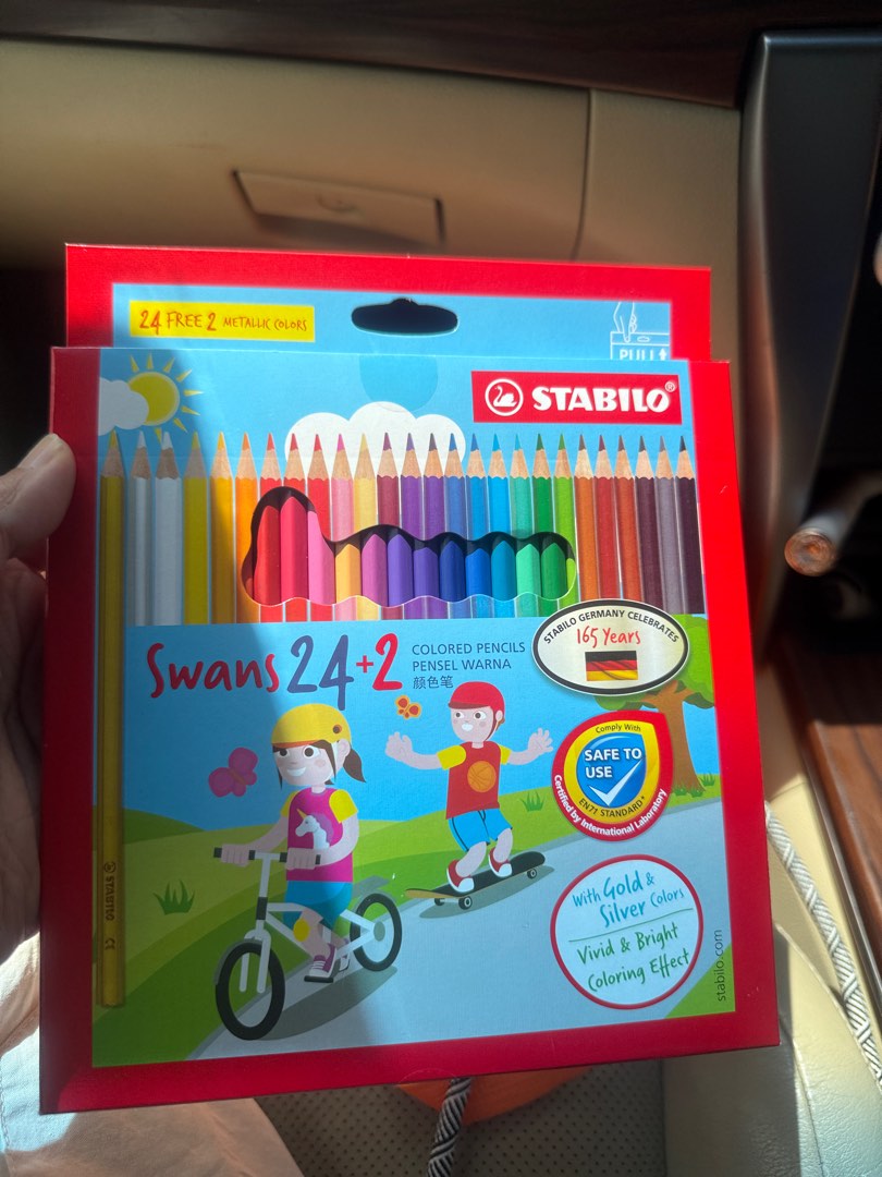 Stabilo Swans 24+2 coloured pencils, Hobbies & Toys, Stationery & Craft ...