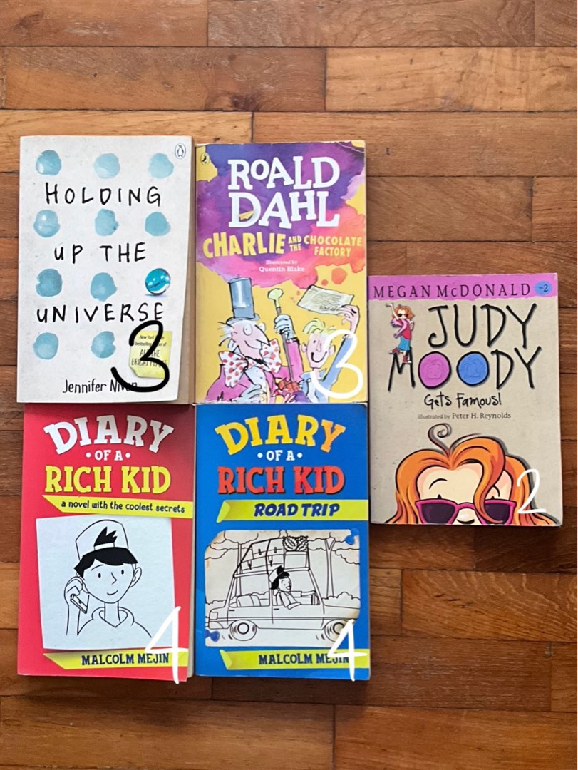 Storybook Reading Children Student Book Holding Up the Universe Roald ...