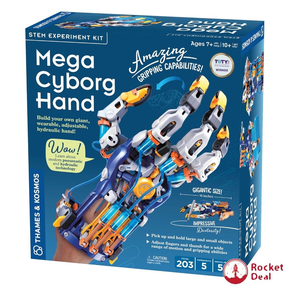 Thames & Kosmos Mega Cyborg Hand STEM Experiment Kit | Build Your Own ...