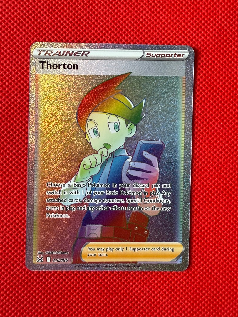 Thorton #210 Lost Origin Rainbow Rare Full Art Trainer Supporter ...