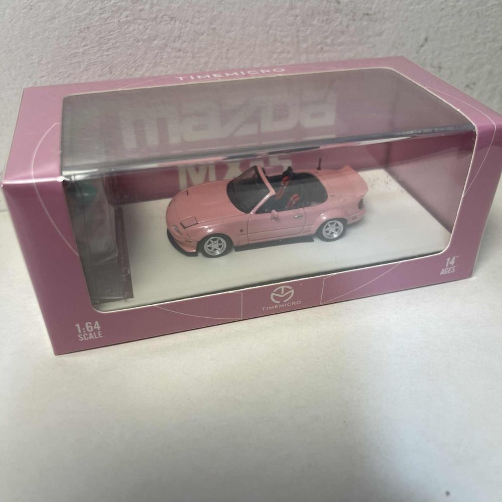 Time Micro 1/64 Scale MX-5 Eunos Roadster NA/ Miata Widebody Pink Die ...