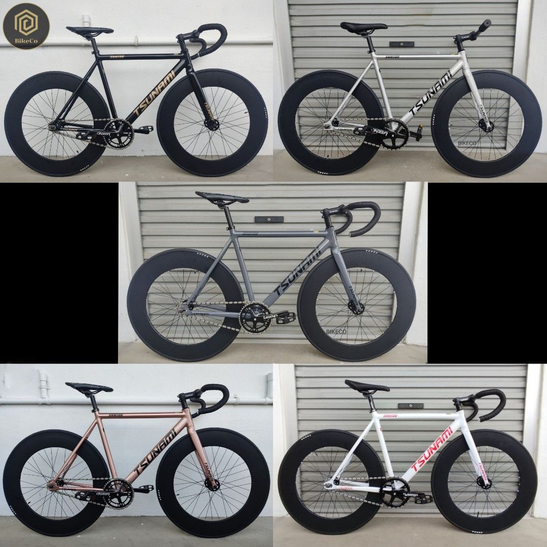 🔥TSUNAMI SNM-100 X LEGEND 90MM Wheelset Fixie Bike | SNM100 Fixed Gear ...
