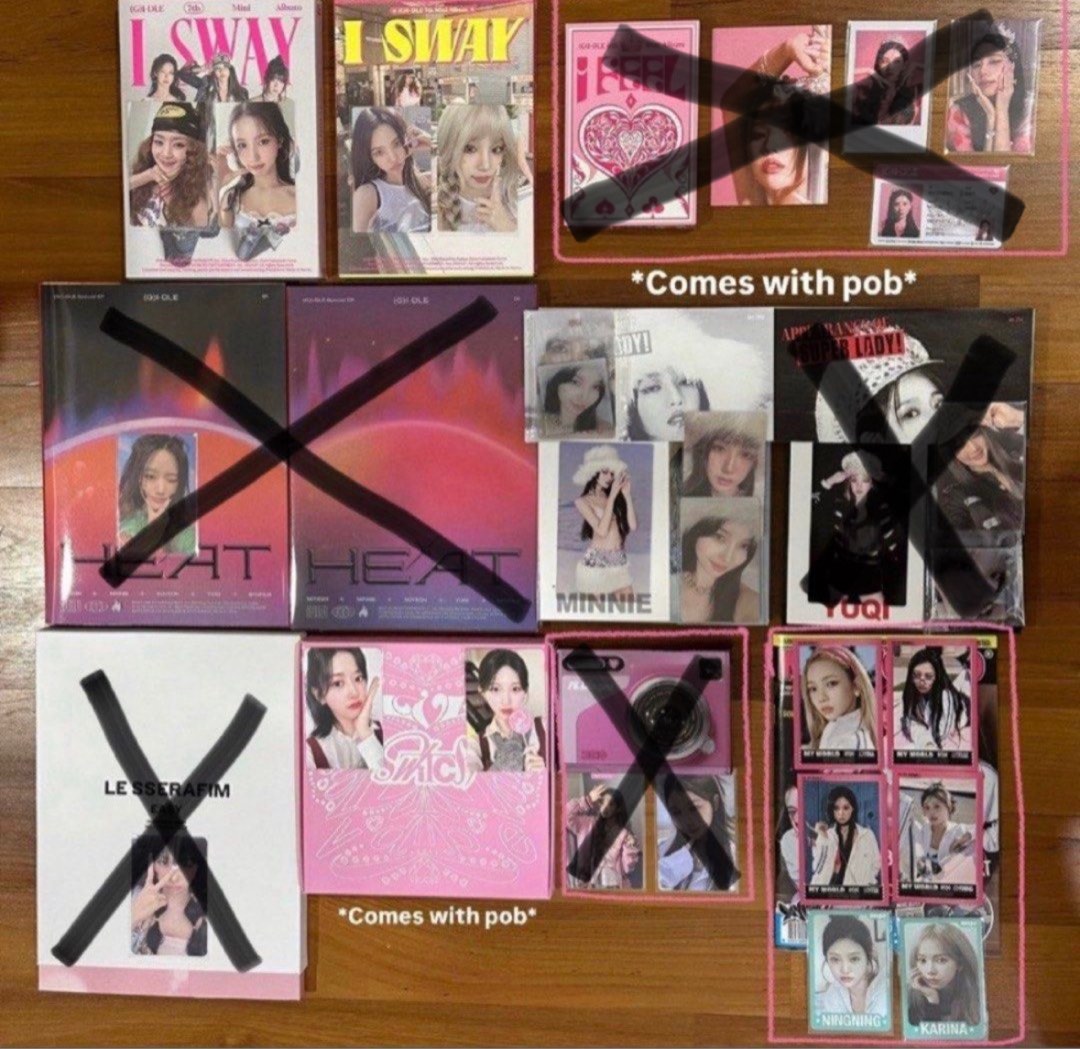 [WTS/LFB] Assorted unsealed full inclusions Aespa Gidle Illit ...