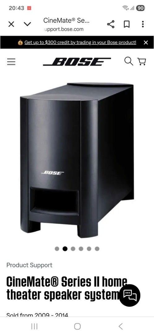Wtt Wts Bose Cinemate Home Theater System Aka Soundbar Amplifier
