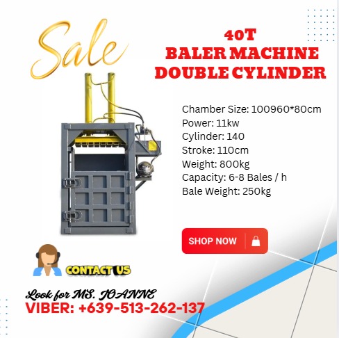 40T Baler Machine Double Cylinder Bale Weight: 250kg, Everything Else ...
