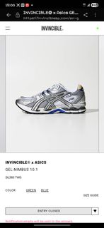 Asics x invincible GEL NIMBUS 10.1 SIZE US12 限量現貨, 男裝, 鞋, 波鞋 - Carousell