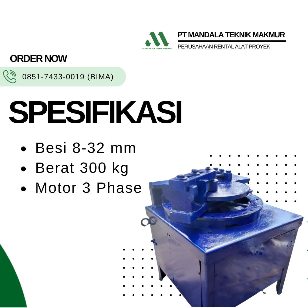 Bar Bender, Bar bending Batu Bara | Penekuk Besi 06 - 32 mm I Listrik 3 ...