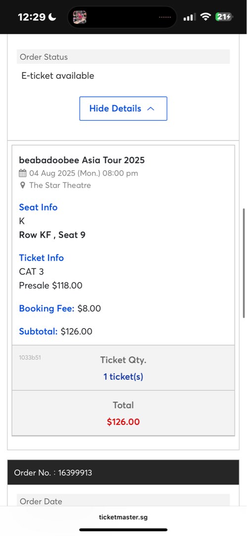beabadoobee Asia Tour 2025 - CAT 3 Ticket, Tickets & Vouchers, Event ...