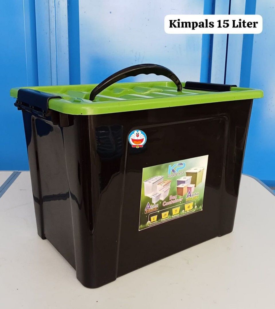 BOX CONTAINER 15 LITER KIMPLAST (HITAM), Perabotan Rumah di Carousell