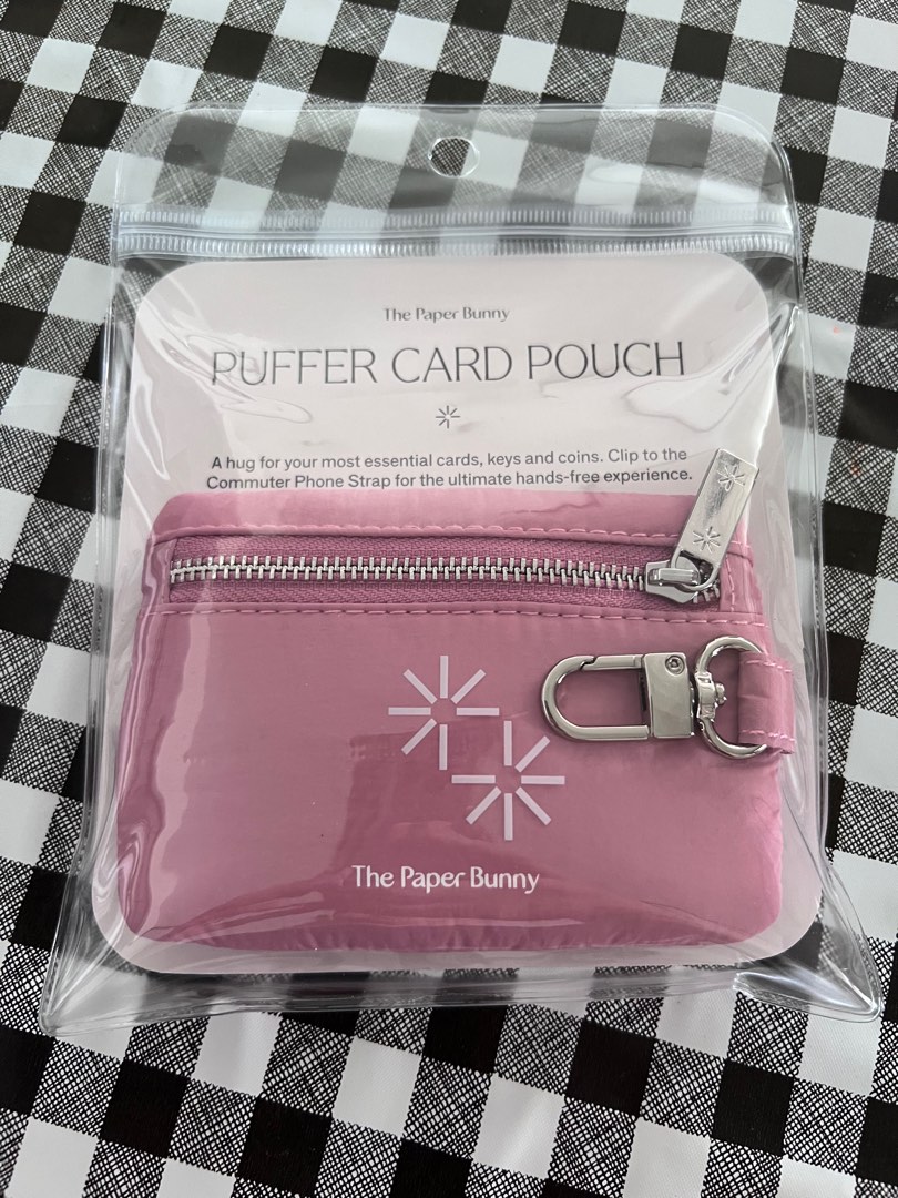 Brand New The Paper Bunny Puffer Card Pouch - Petal, Women's Fashion ...