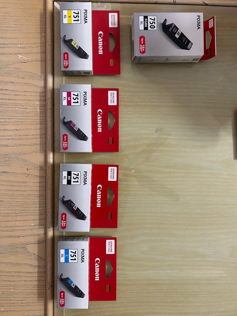 Canon PIXMA 750/751 XL Ink Cartridges (Date of Manufacture: January ...