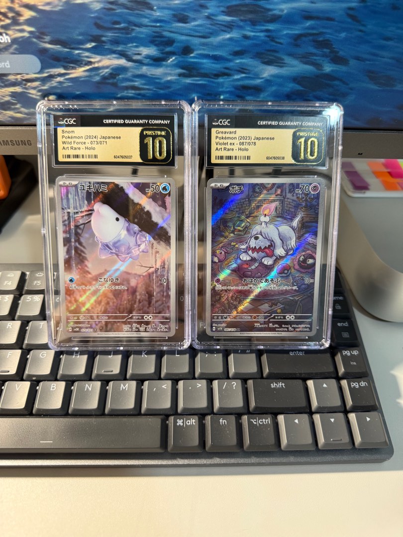 CGC Pristine 10 Greavard Snom Japanese Pokemon Card AR IR Art Rare ...