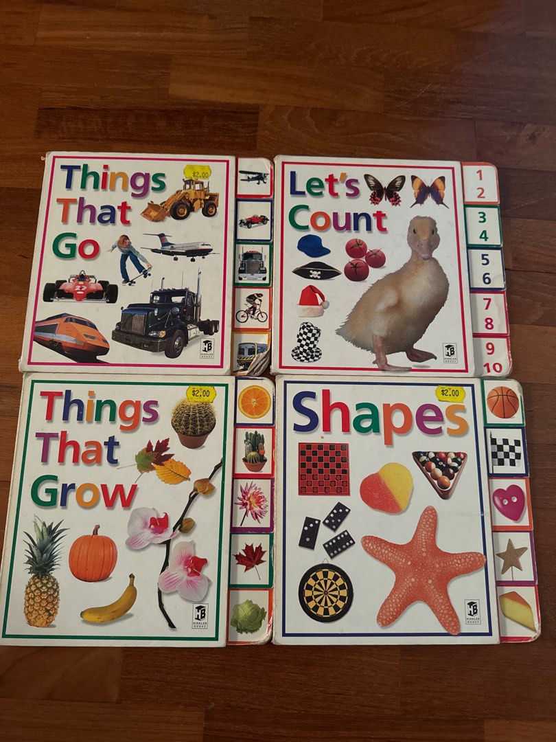 Children's Educational Board Books - Set of 4, Hobbies & Toys, Books ...